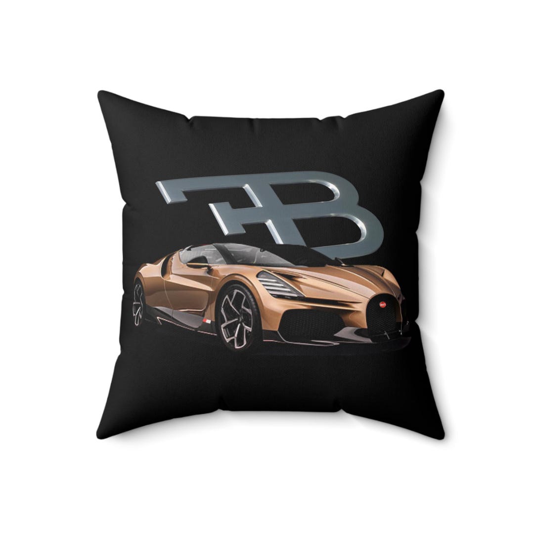 Gold Supercar Pillow: Racing Car Enthusiast Home Decor - Etsy