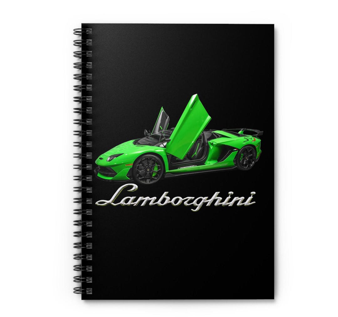 Supercar Spiral Notebook, Car Spiral Notebook, Back to School, Gifts ...
