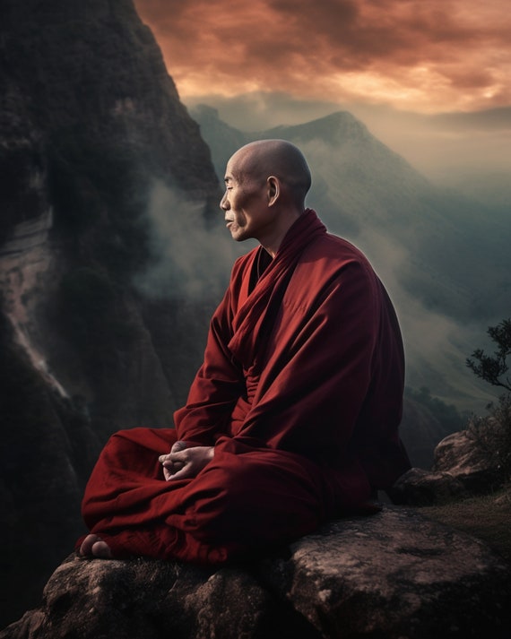 Buddhist Monks Meditating Wallpaper