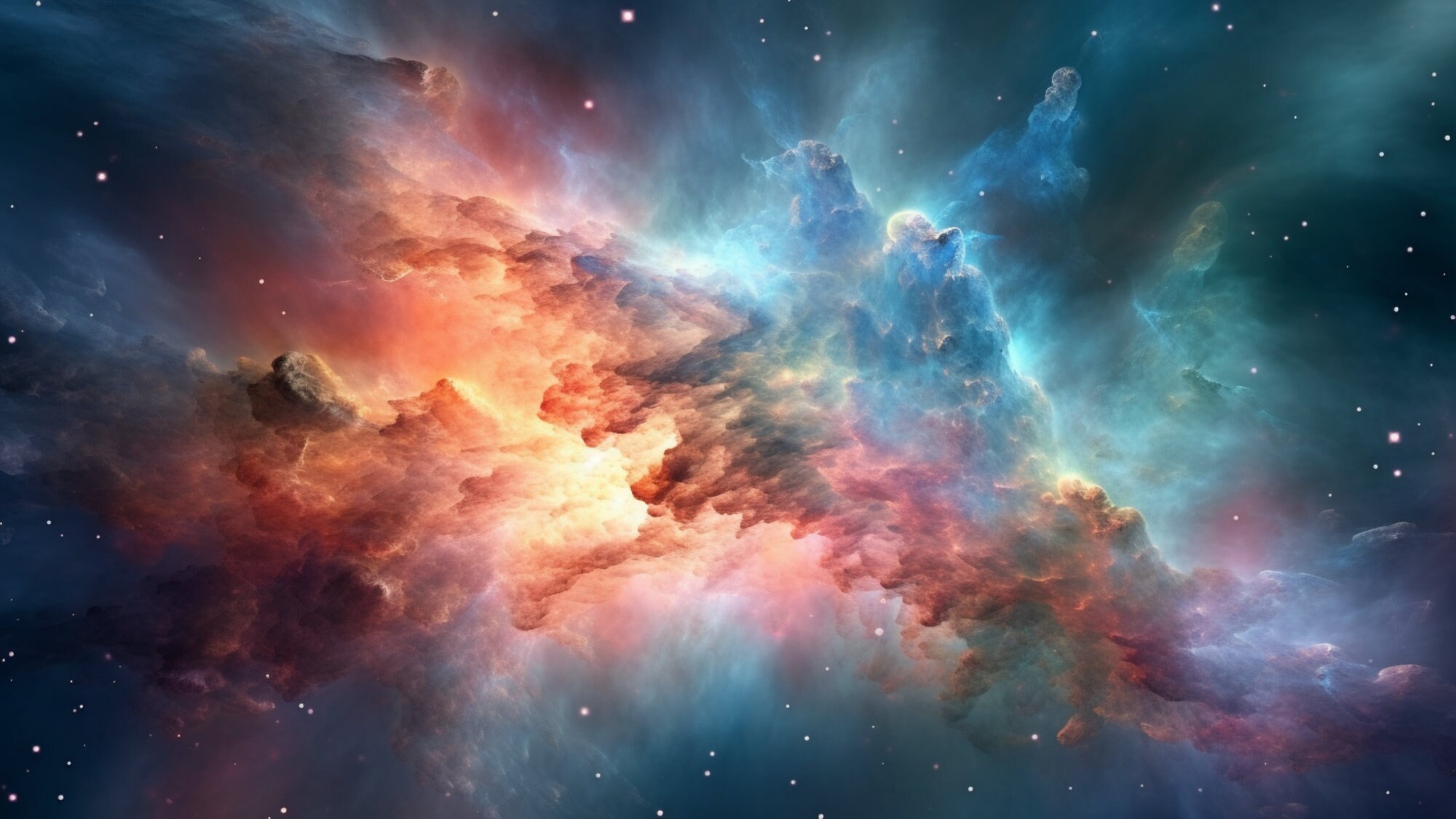 Nebula in Space | AI Art | Orbital Telescope | Iridescent Glow | ISO ...