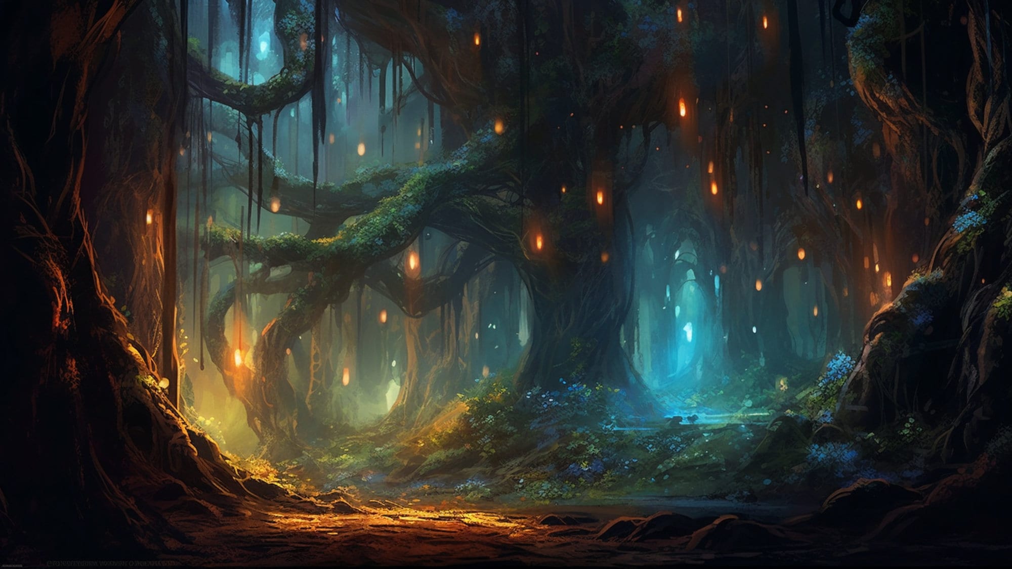 Enchanting Elven Forest | AI Art Image | Digital Painting | Ancient ...
