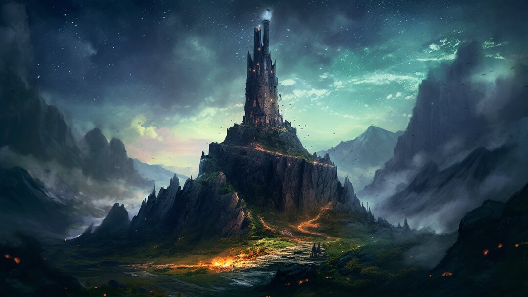 Mountainous Mages Keep | AI Art | Fantasy Architecture | Rugged ...