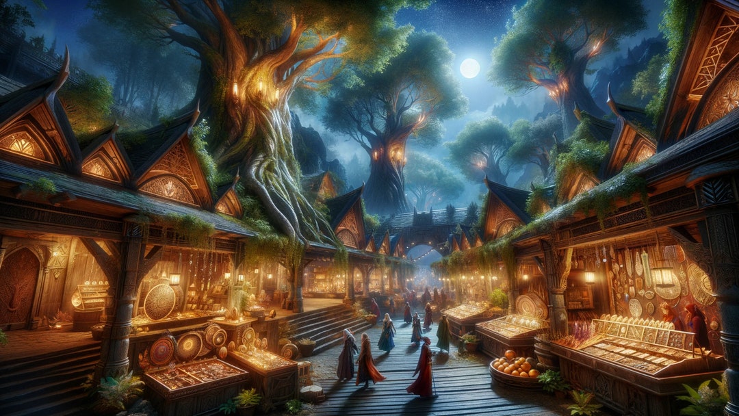 Moonlit Marvels: Elven Bazaar - Etsy