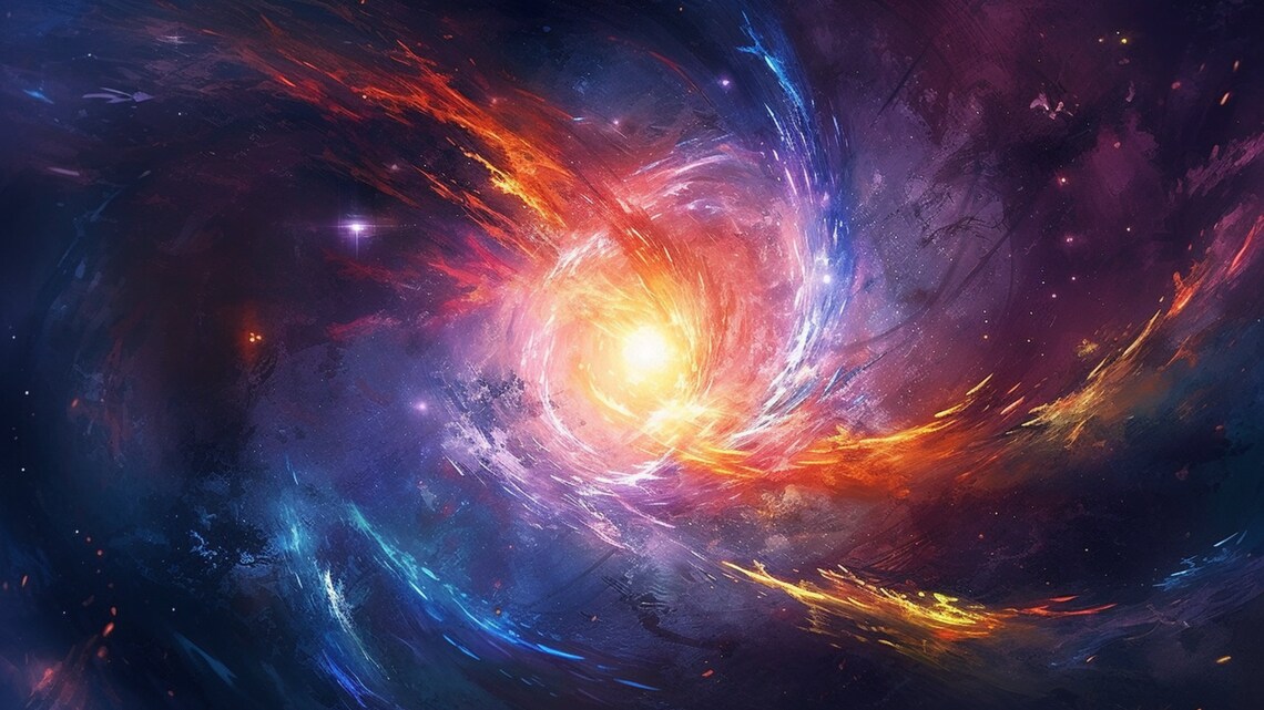 Swirling Pulsar Star | AI Art Image | Celestial Light Show | Vibrant ...