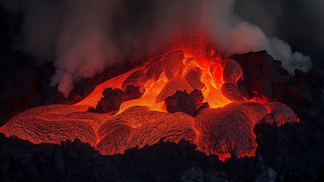 Volcanic Eruption Majesty| Nature Scene | AI Generated Artwork ...