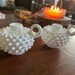Fenton Hob Nail. Pair of Milk Glass Candlesticks - Etsy