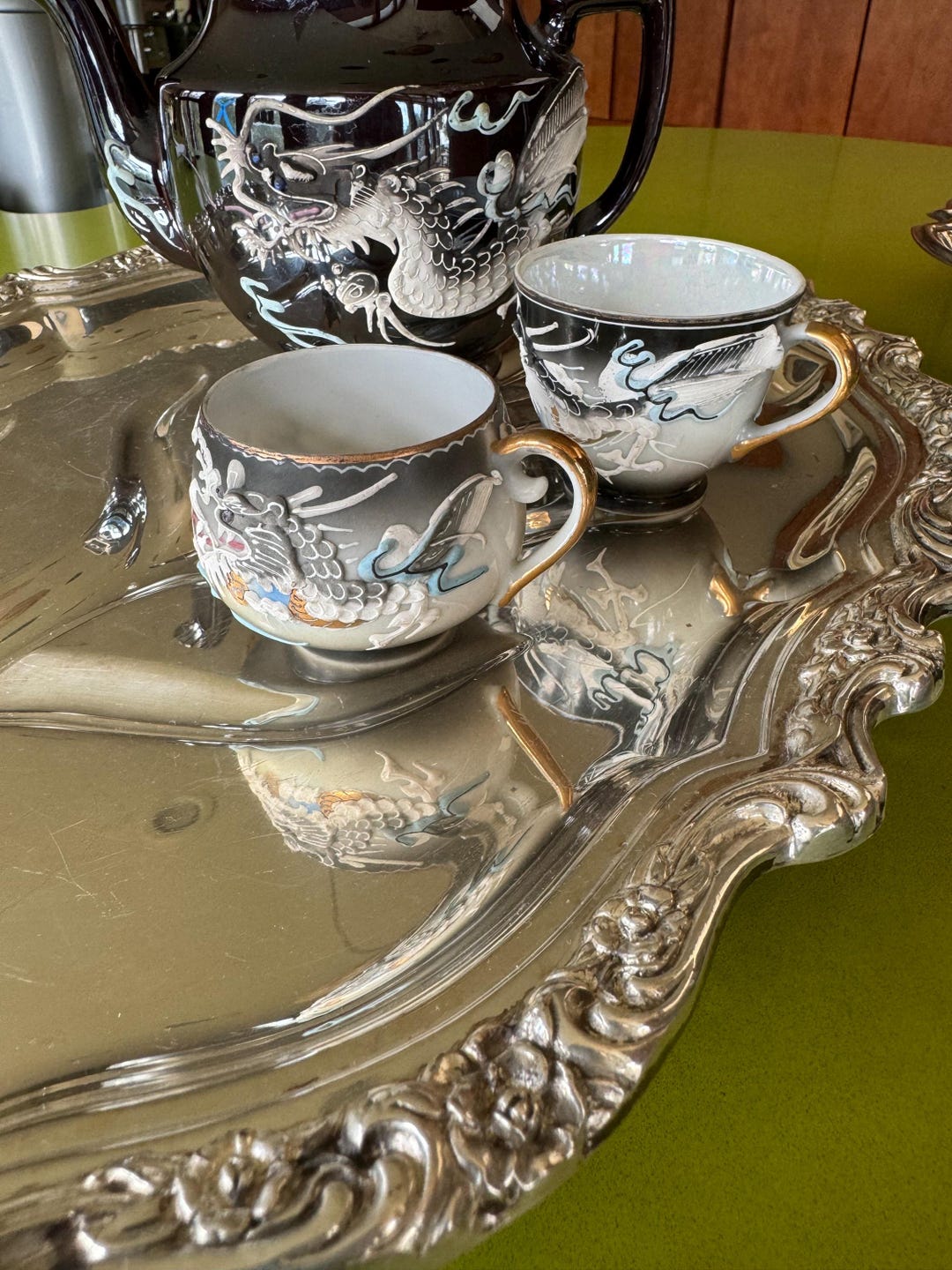 Geisha Dragon Ware Tea Cups - Etsy