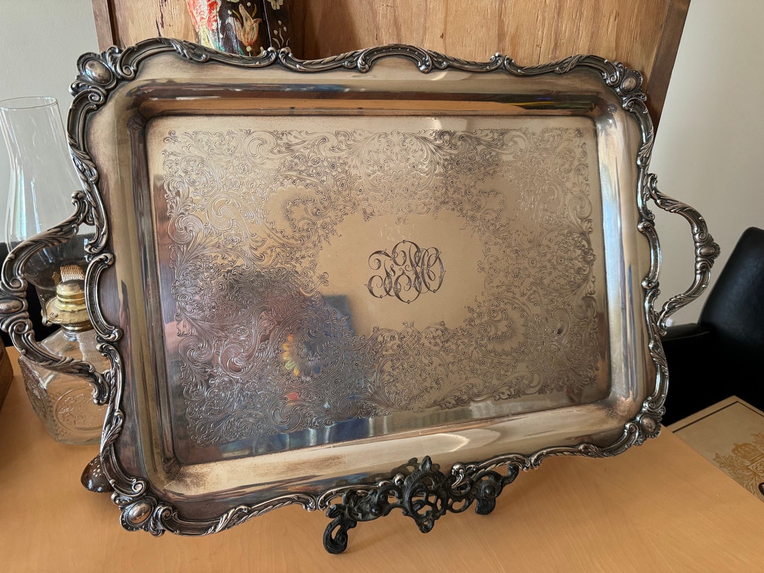 Silver Service Vintage Butlers Tray - Etsy