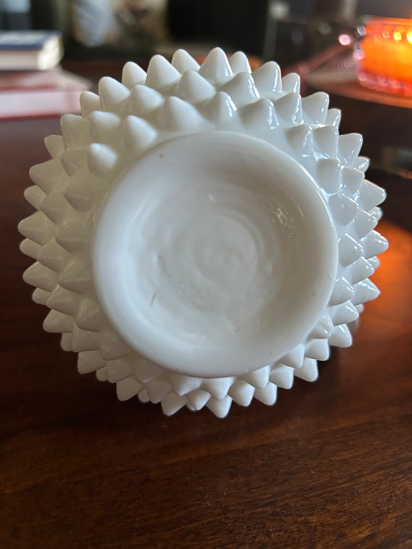 Fenton Hob Nail. Pair of Milk Glass Candlesticks - Etsy