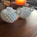 Fenton Hob Nail. Pair of Milk Glass Candlesticks - Etsy
