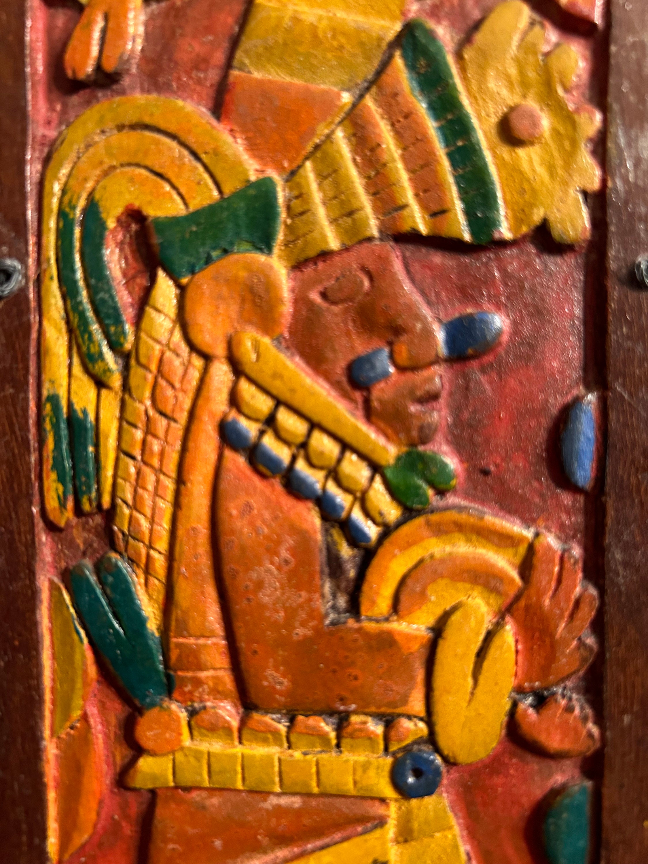 Mayan Handmade Wood Carving Wall Hanging - Etsy
