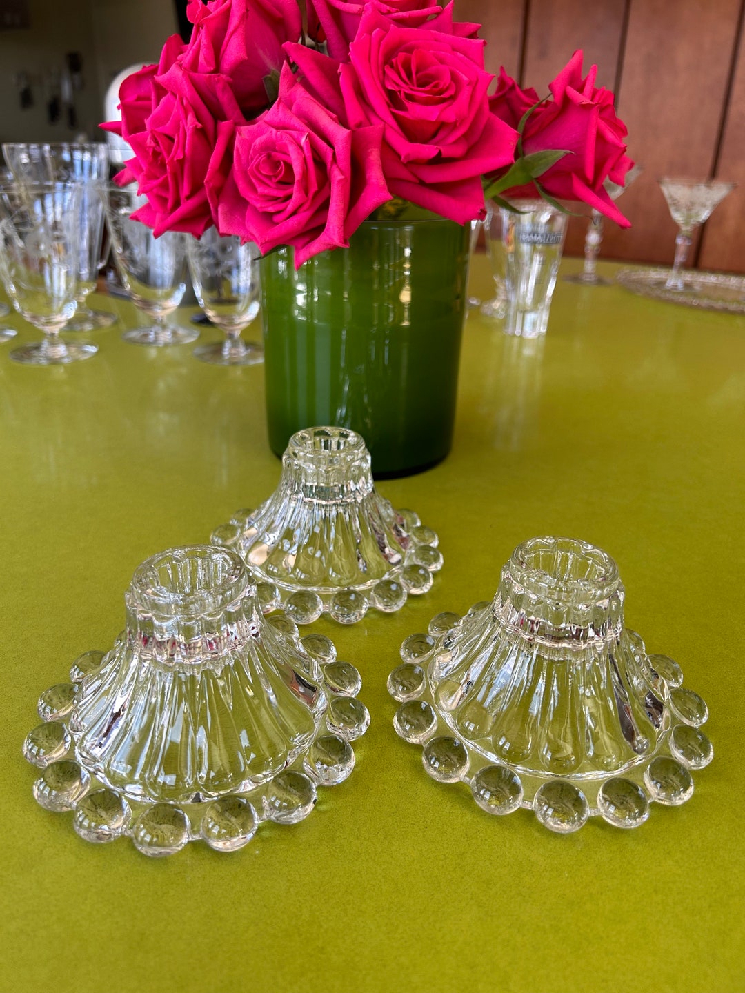 Imperial Candlewick Candlesticks. Set of Two - Etsy