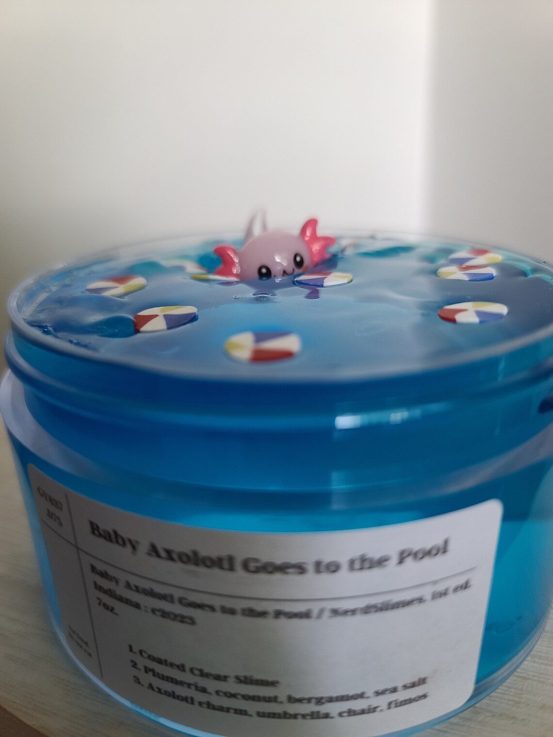 Baby Axolotl Goes to the Pool Clear Slime 7 Oz. Pool - Etsy