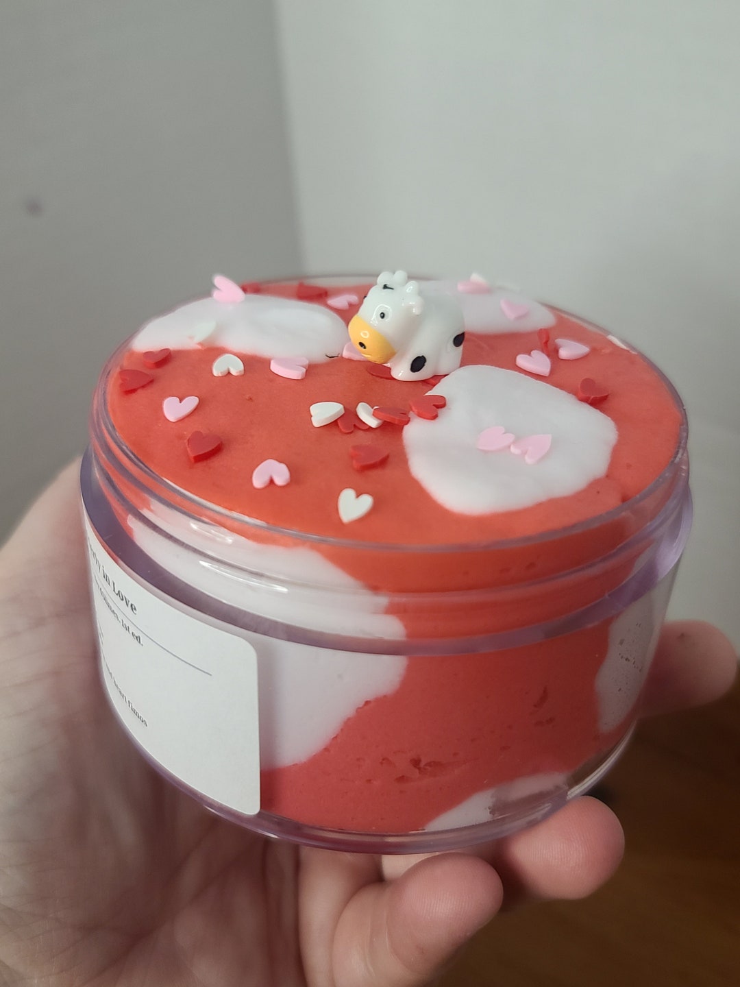 Udderly in Love Cloud Creme Slime Valentines Day Cow Slime 7 Oz. - Etsy