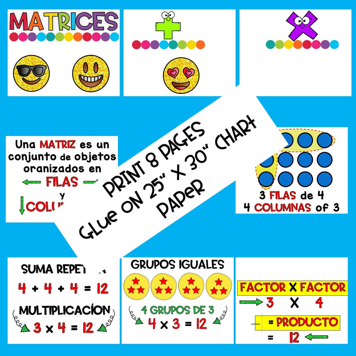 Spanish Arrays Anchor Chart | 3rd Grade - Etsy