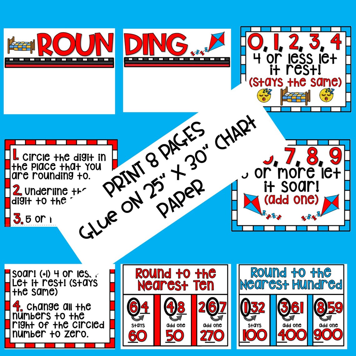 Rounding Anchor Chart | 3rd Grade - Etsy