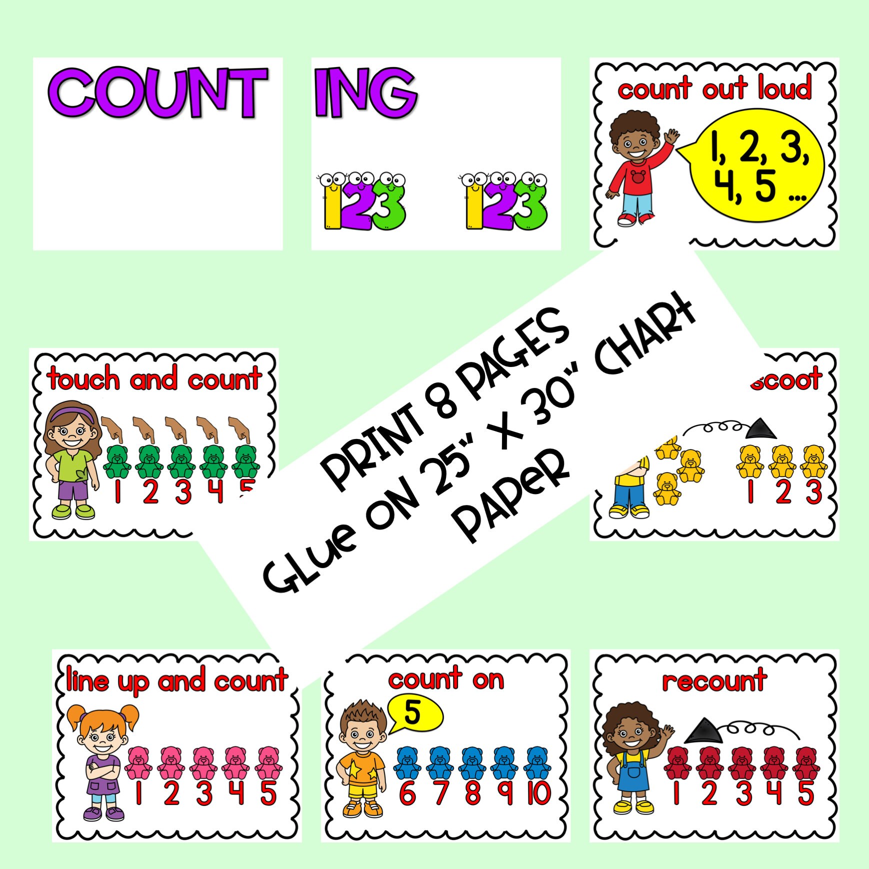 Counting Anchor Chart | Kindergarten - Etsy