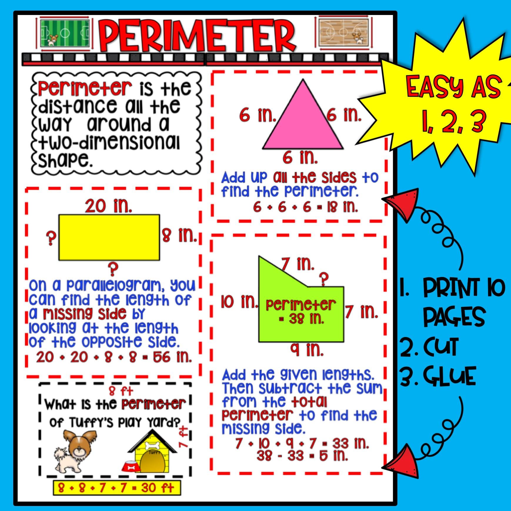 Perimeter Anchor Chart | 3rd Grade - Etsy