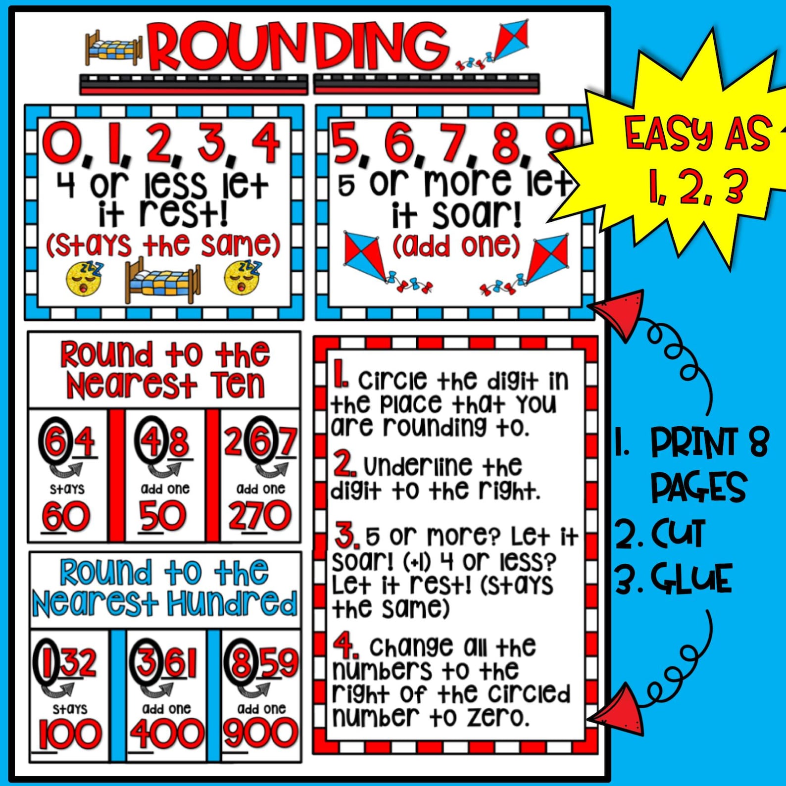 Rounding Anchor Chart | 3rd Grade - Etsy