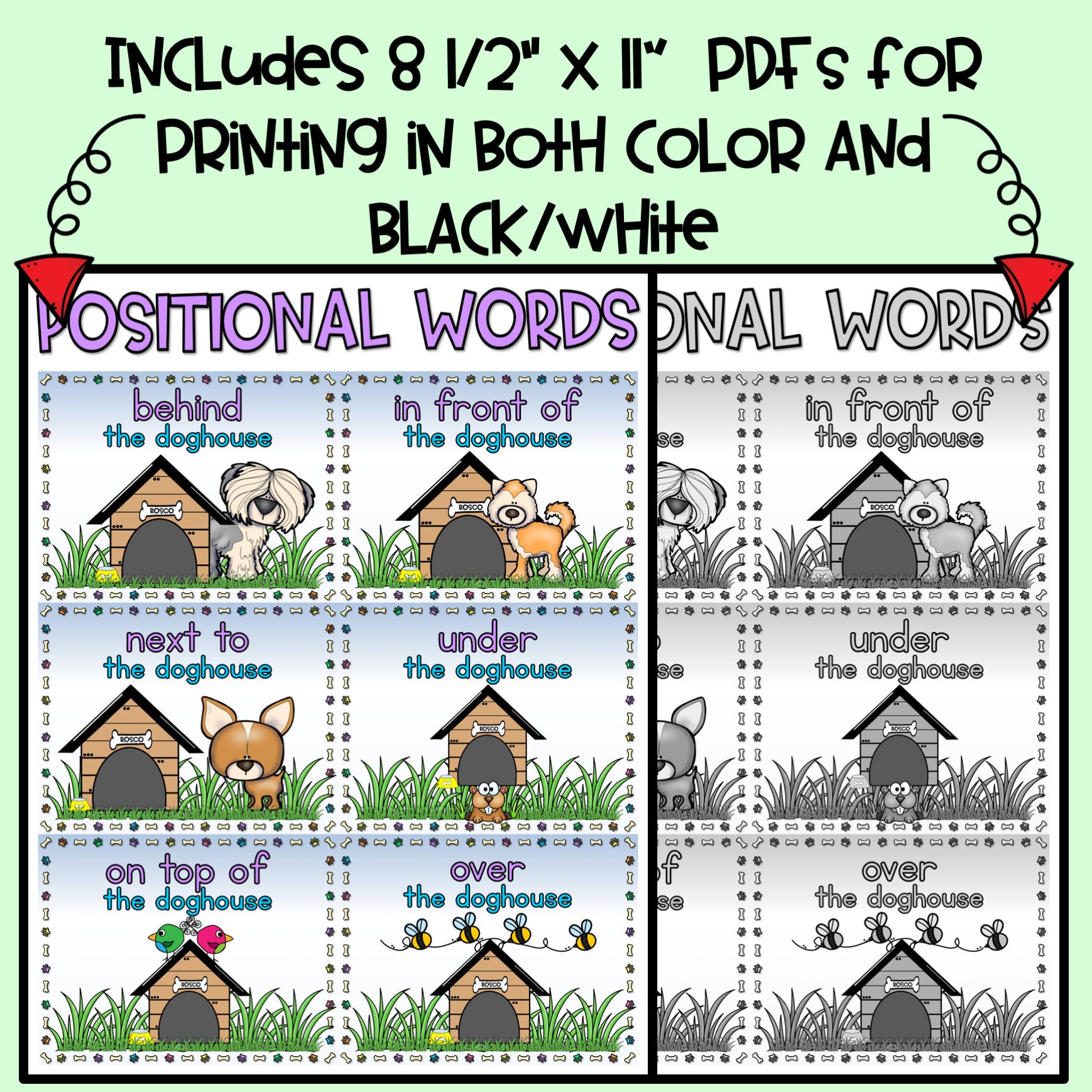 Positional Words Anchor Chart | Kindergarten - Etsy