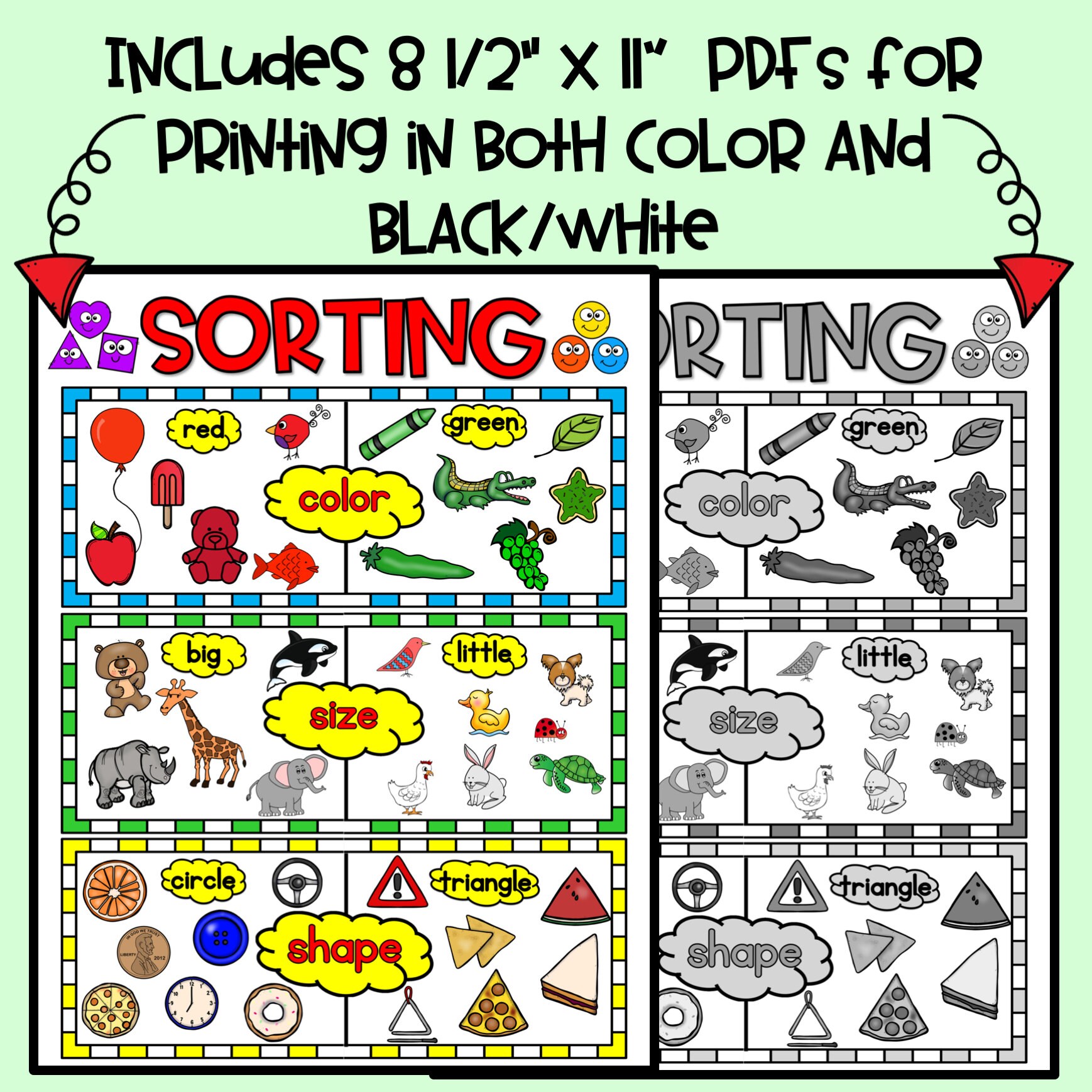 Sorting Anchor Chart | Kindergarten - Etsy