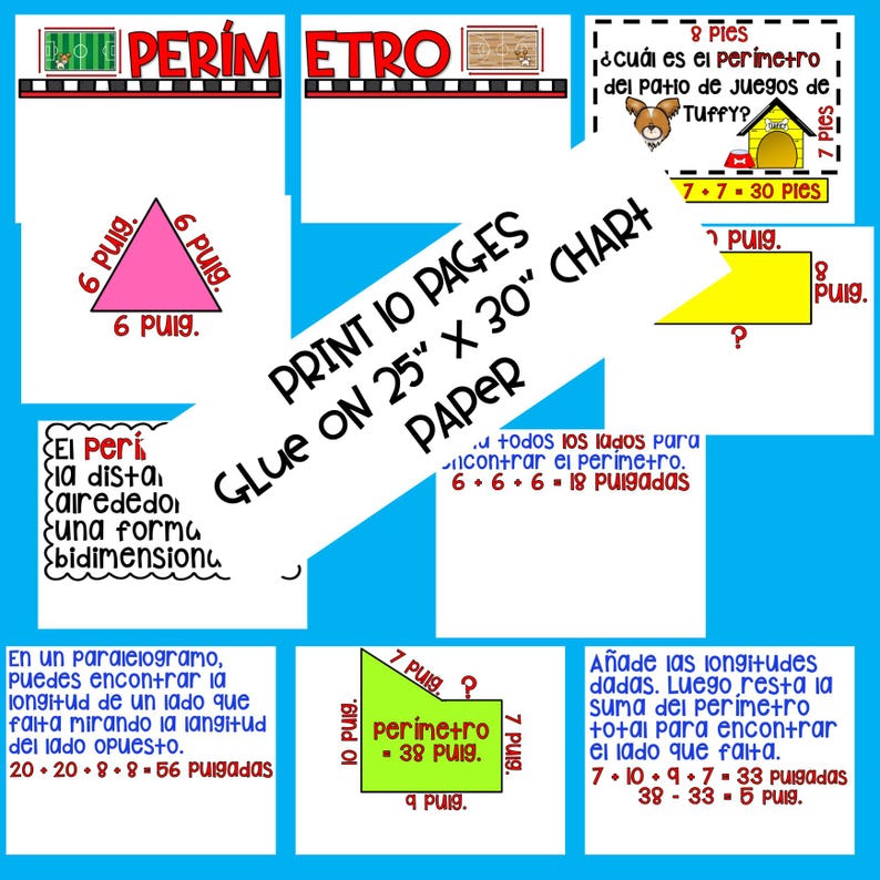Spanish Perimeter Anchor Chart | 3rd Grade - Etsy