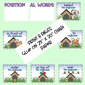 Positional Words Anchor Chart | Kindergarten - Etsy