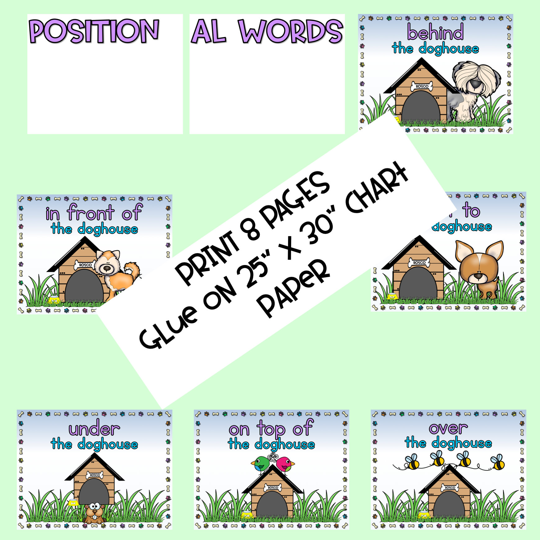 Positional Words Anchor Chart | Kindergarten - Etsy