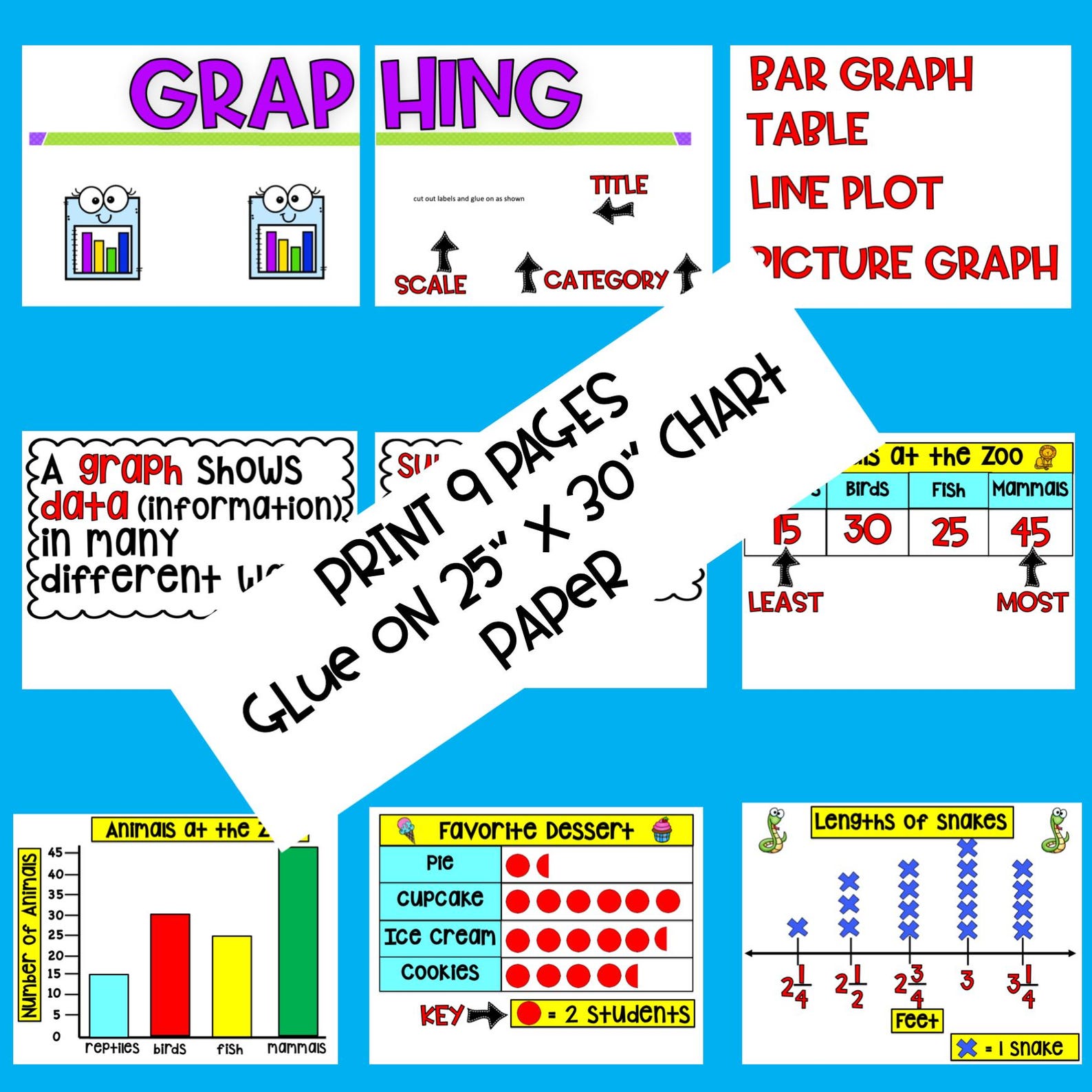 Graphing Anchor Chart | 3rd Grade - Etsy