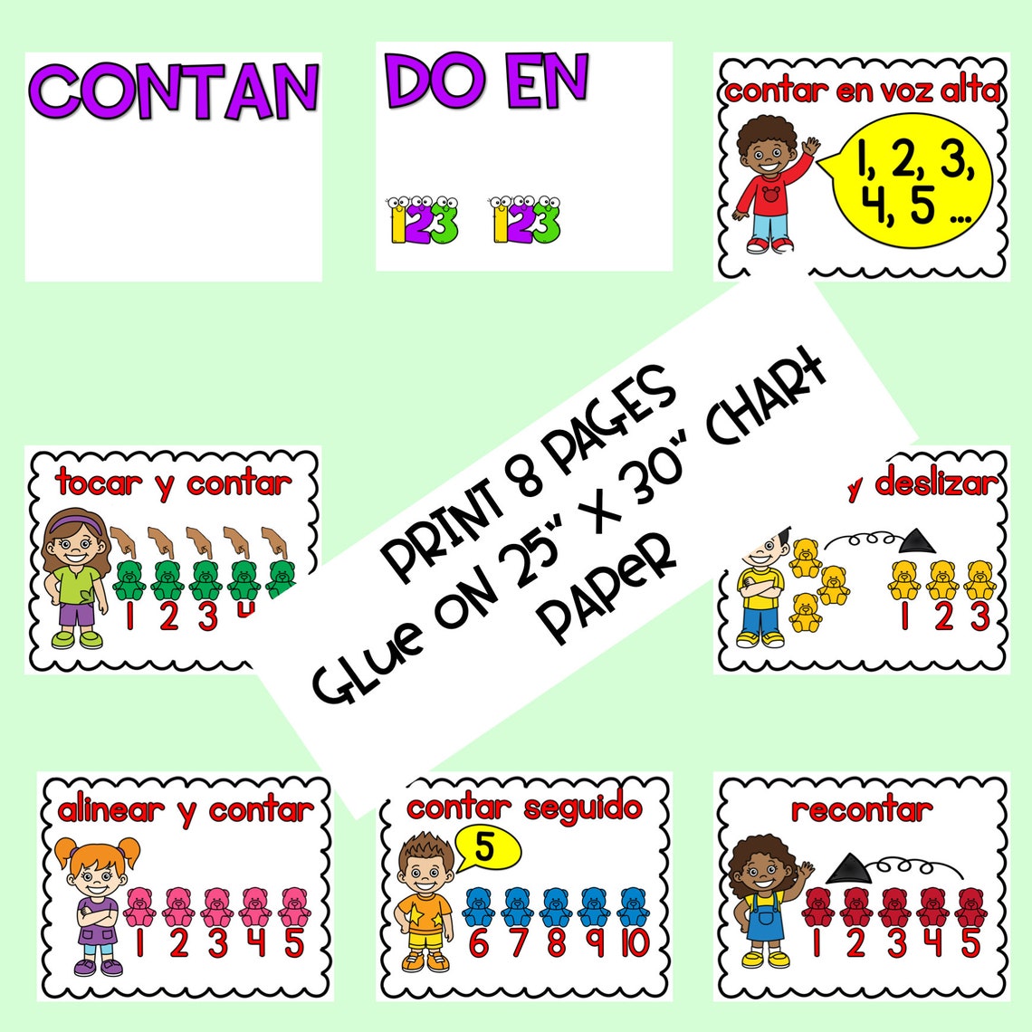 Spanish Counting Anchor Chart | Kindergarten - Etsy