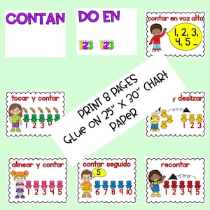 Spanish Counting Anchor Chart | Kindergarten - Etsy