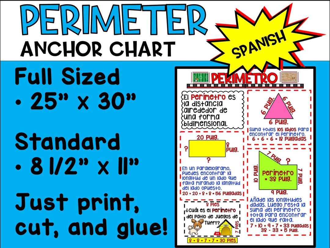 Spanish Perimeter Anchor Chart | 3rd Grade - Etsy