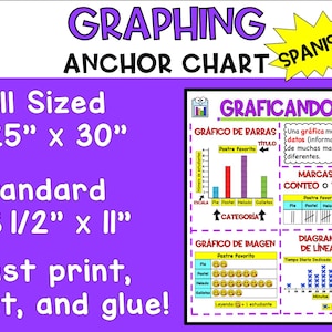 Spanish Graphing Anchor Chart | 2nd Grade - Etsy