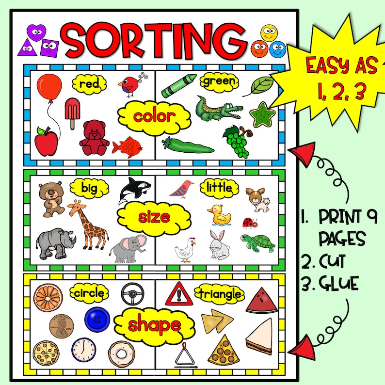 Sorting Anchor Chart | Kindergarten - Etsy