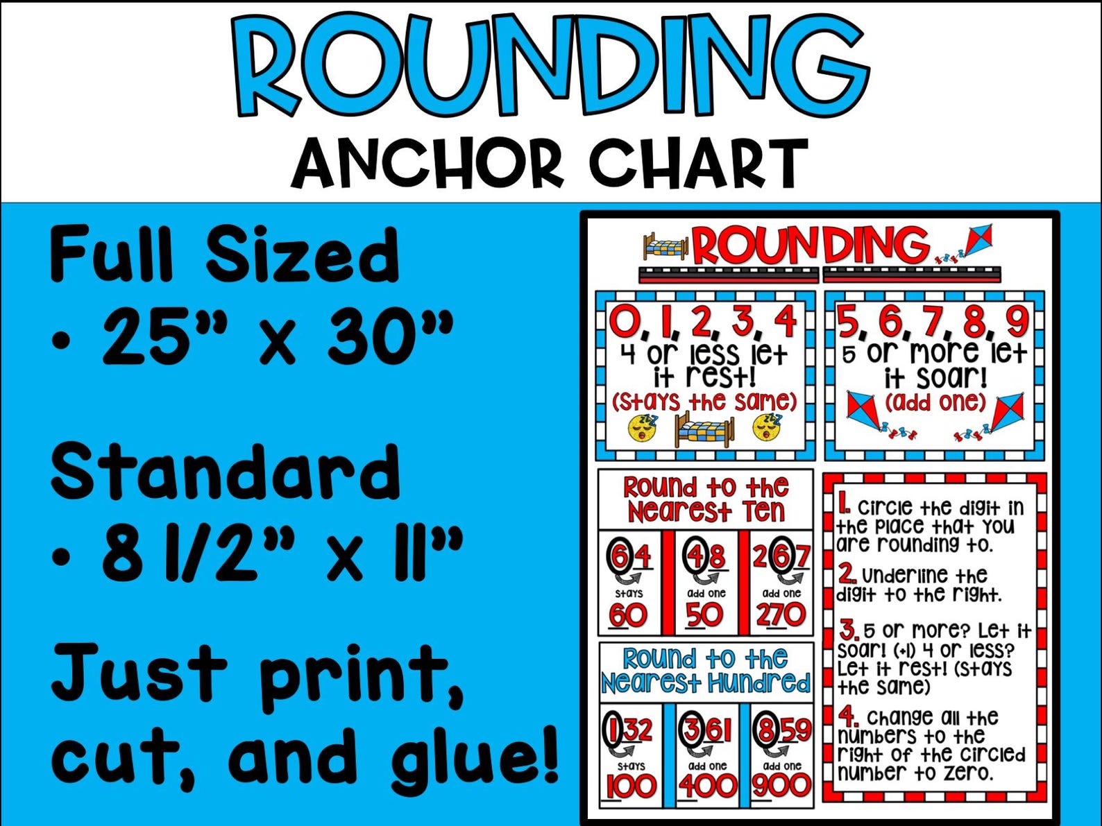 Rounding Anchor Chart | 3rd Grade - Etsy
