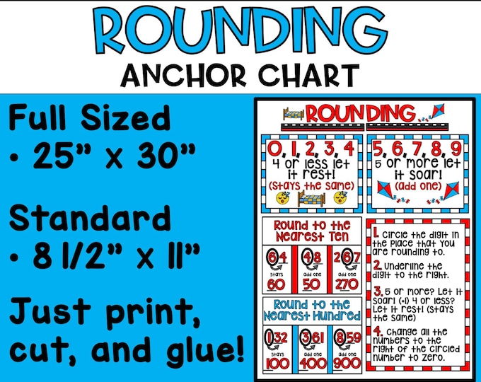 Rounding Coaster Anchor Chart for Elementary, Middle and High School - Etsy