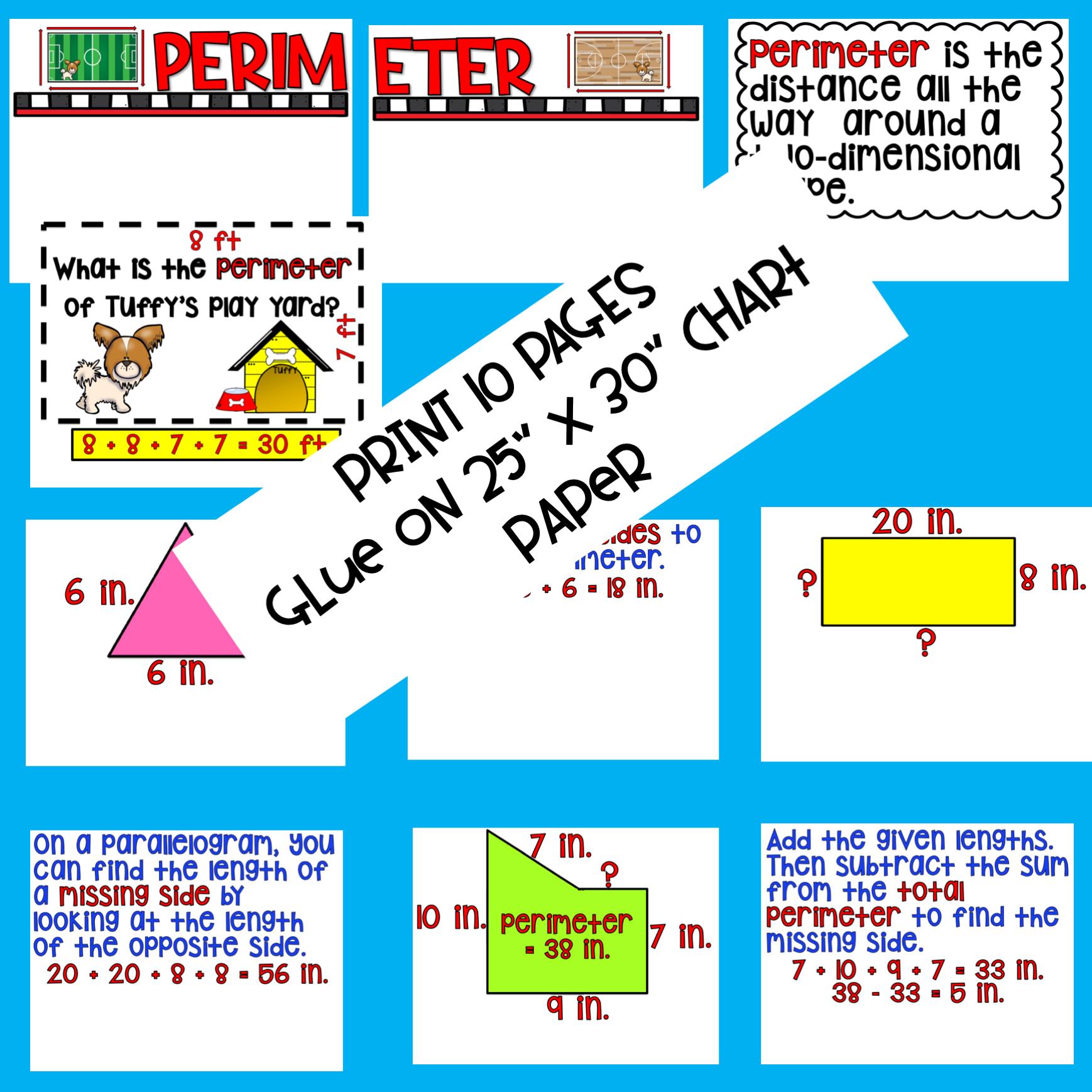 Perimeter Anchor Chart | 3rd Grade - Etsy