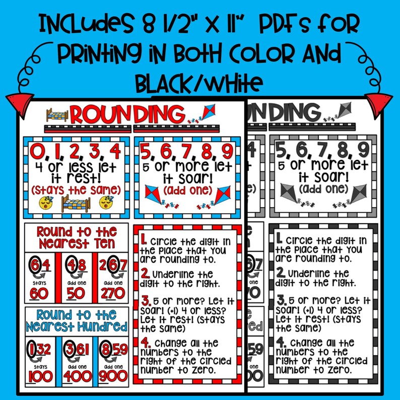 Rounding Anchor Chart | 3rd Grade - Etsy