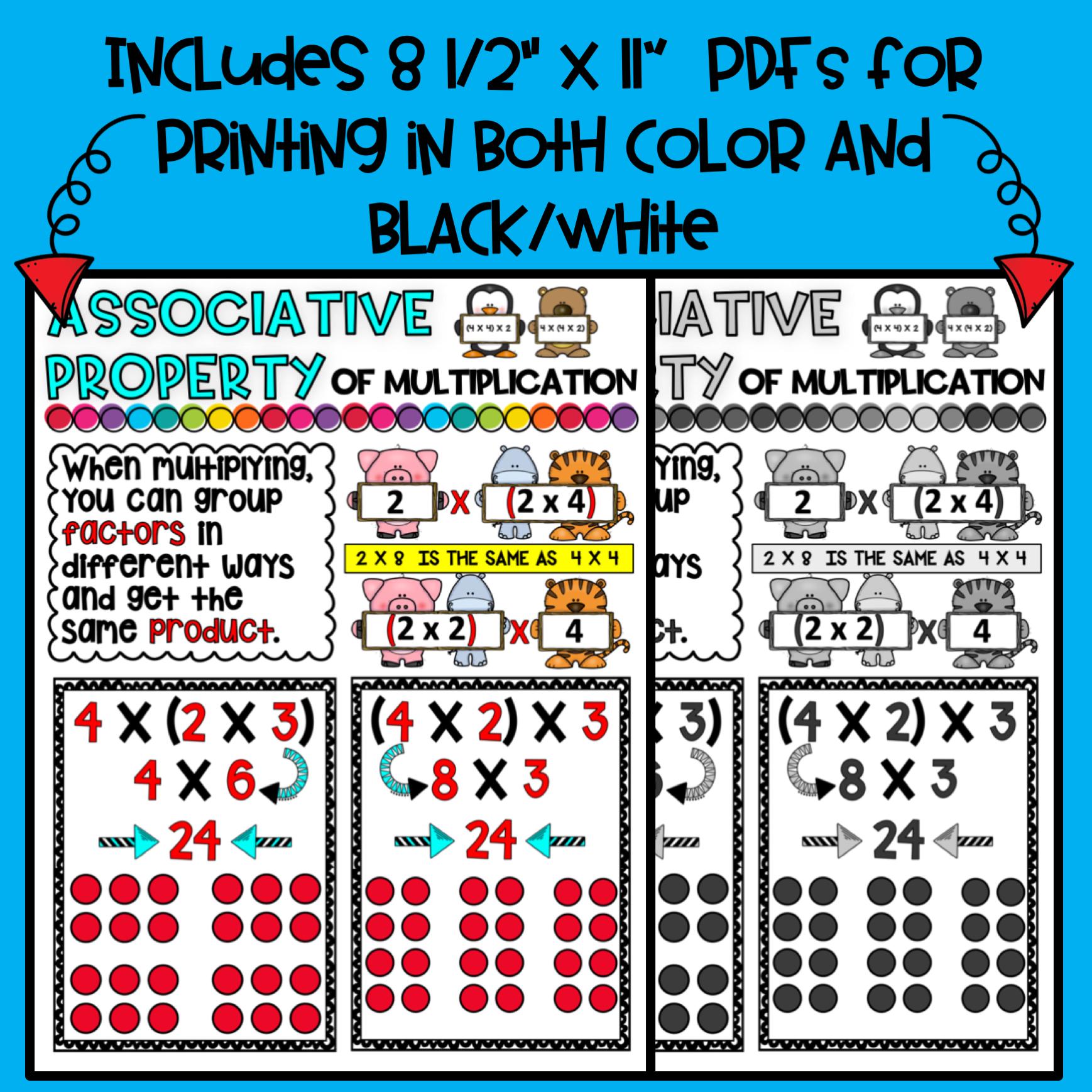 Associative Property Anchor Chart 3rd Grade - Etsy