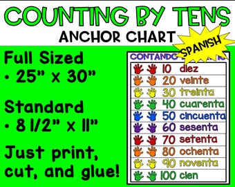 Spanish Counting Anchor Chart | Kindergarten - Etsy