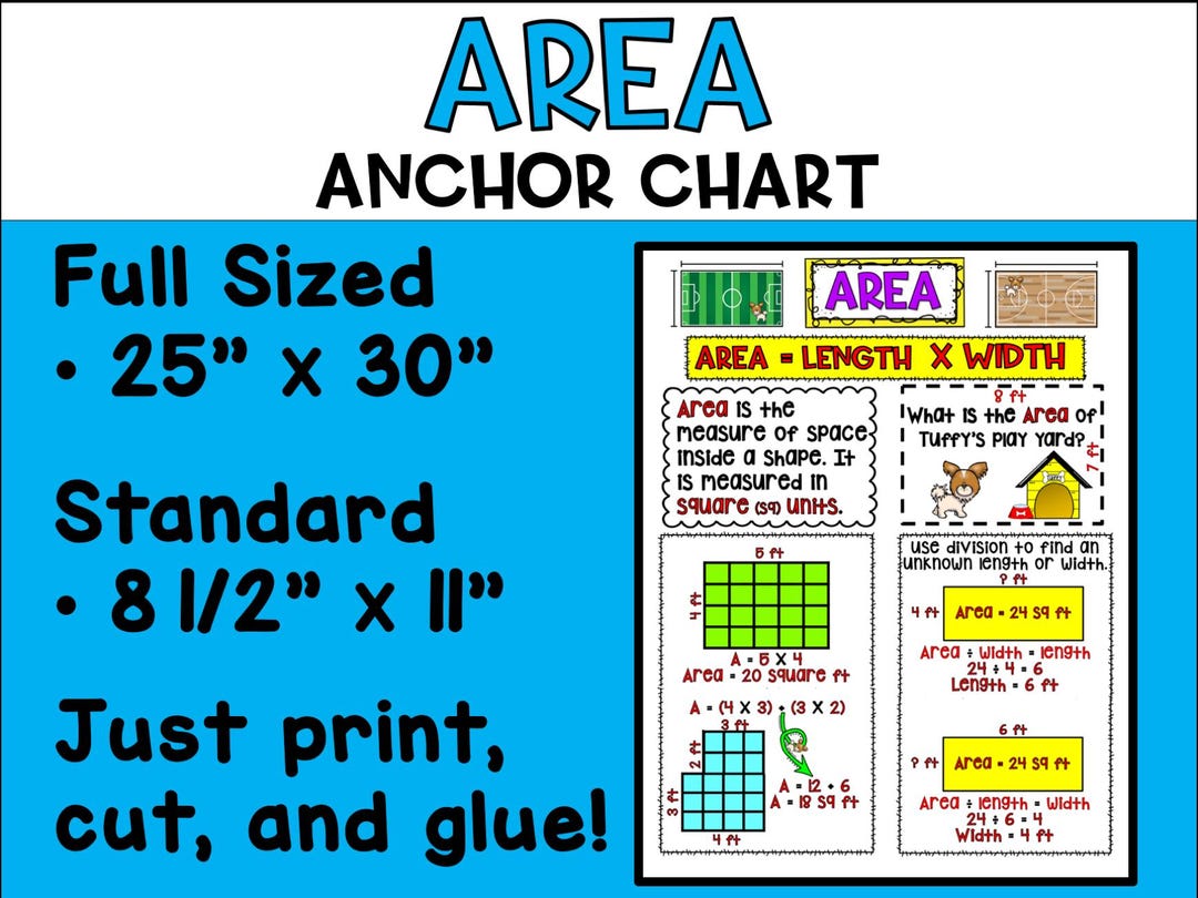 Area Anchor Chart | 3rd Grade - Etsy