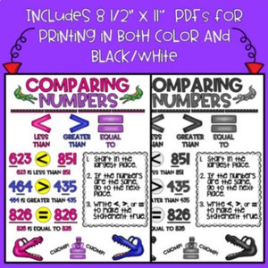 Comparing Numbers Anchor Chart | 2nd Grade - Etsy
