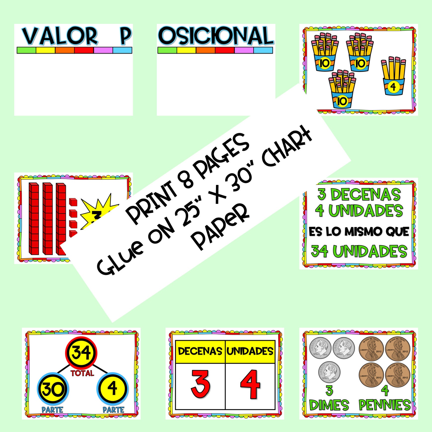 Spanish Place Value Anchor Chart | First Grade - Etsy