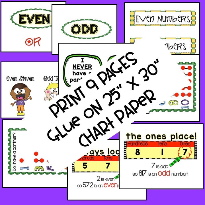 Even or Odd Anchor Chart | 2nd Grade - Etsy
