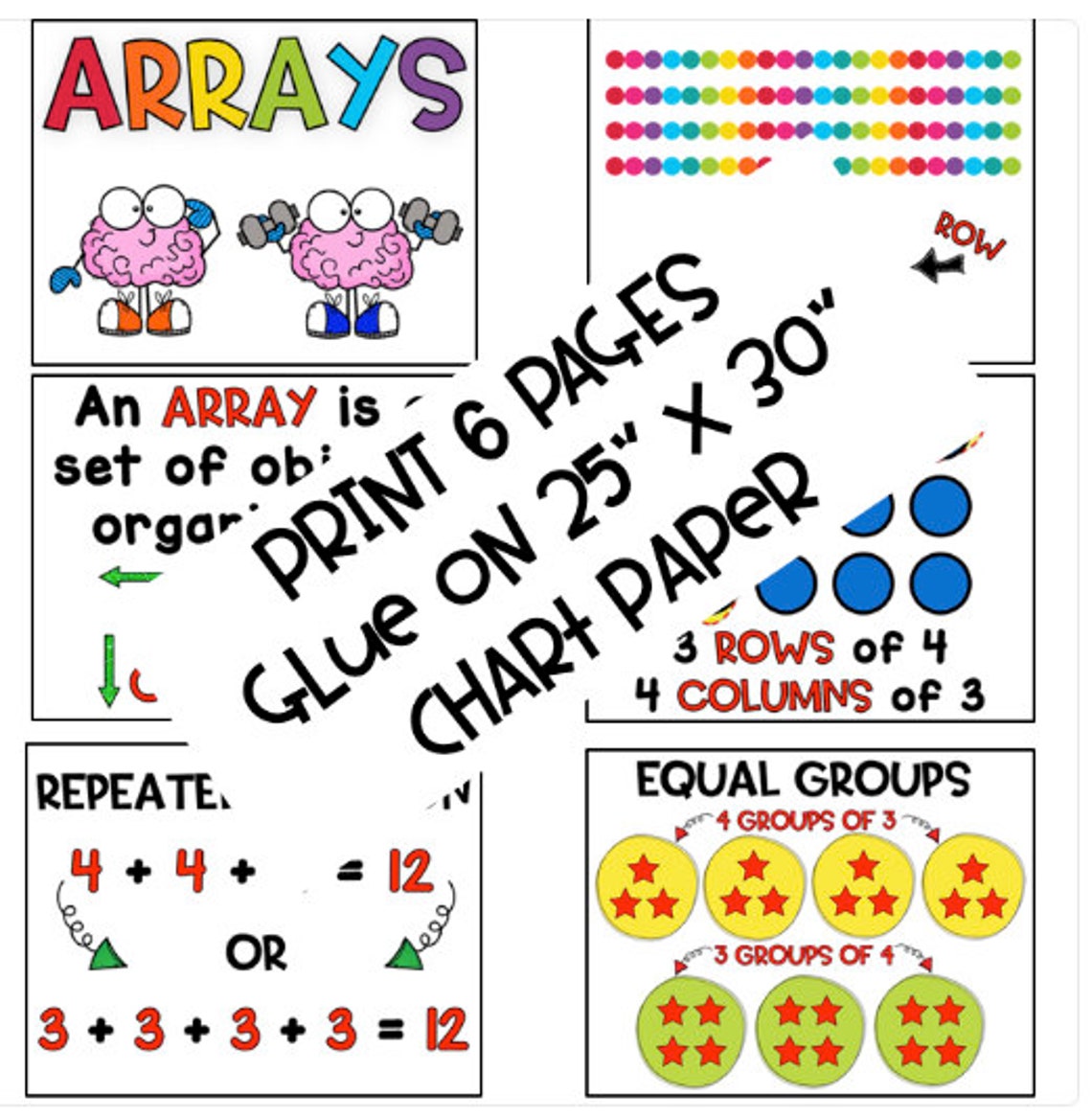Arrays Anchor Chart | 2nd Grade - Etsy
