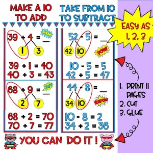 Make a Ten to Add and Subtract Anchor Chart | 2nd Grade - Etsy