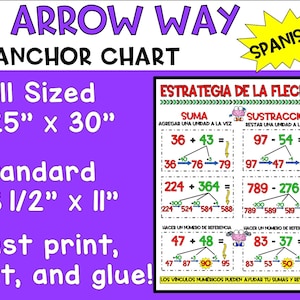 Spanish Arrow Way Anchor Chart | 2nd Grade - Etsy