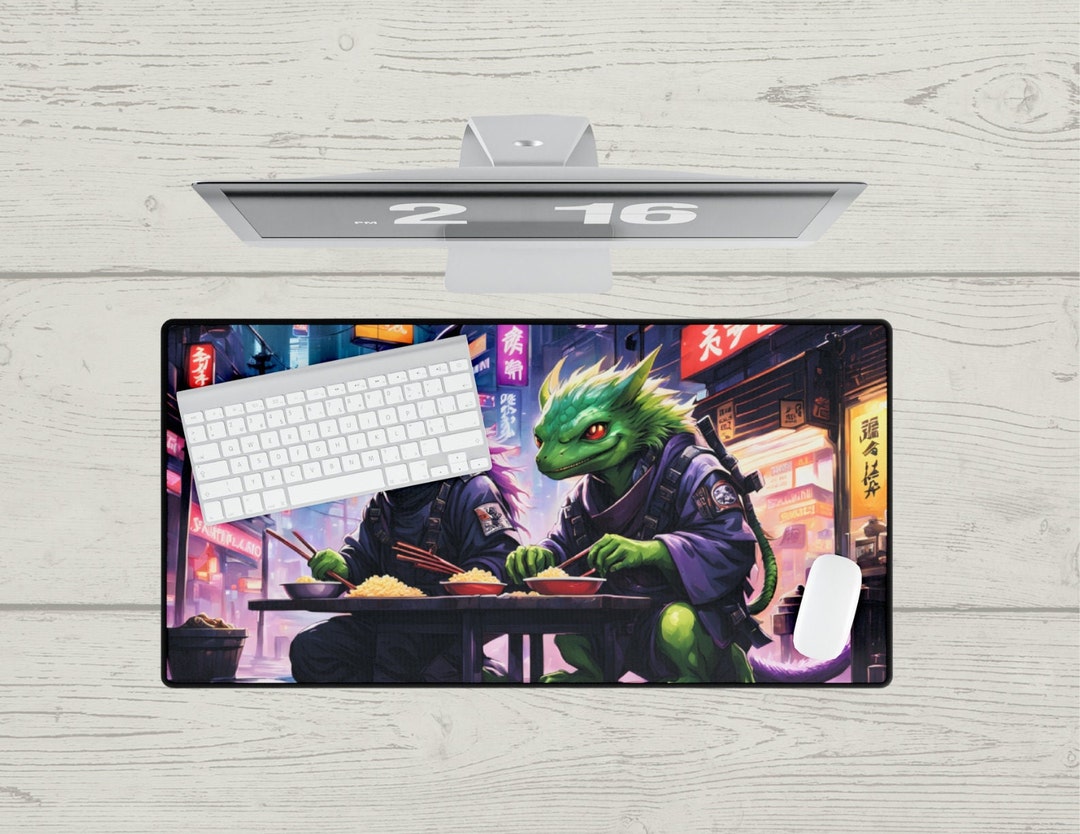 Cyberpunk Gaming Desk Mat, Sci Fi Gamer Street Style Desk Pad ...