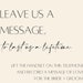 Wedding Voicemail Sign: Leave Us A Message (canva Template, 8.5x11 ...