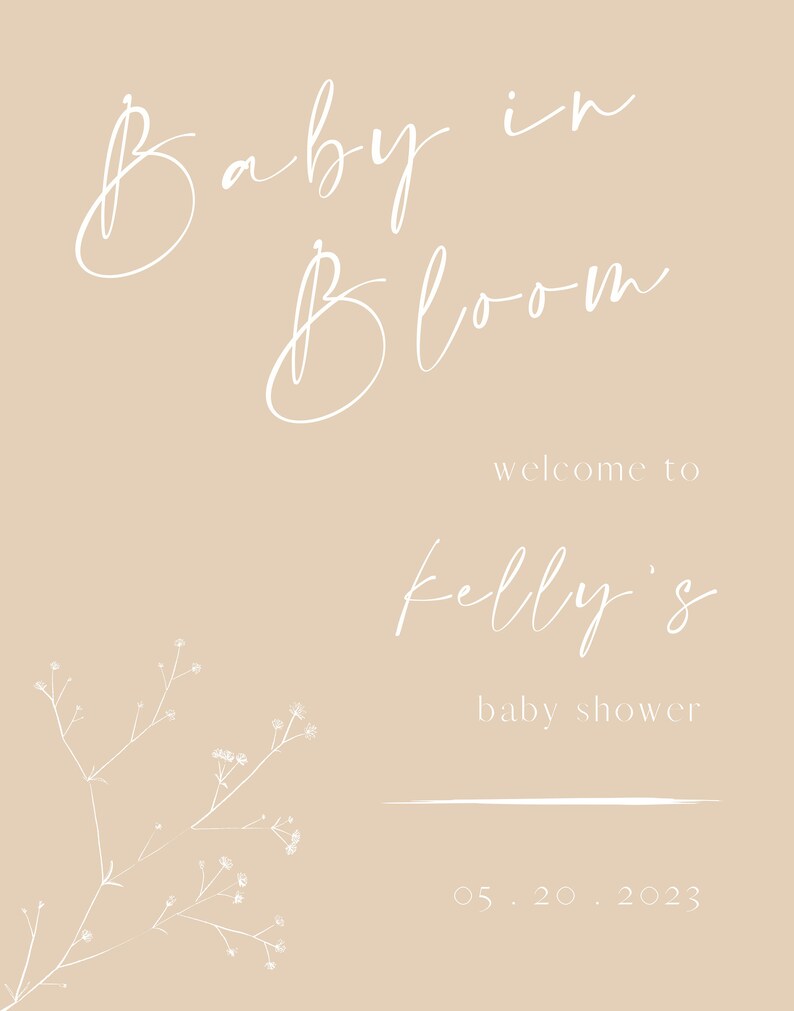 Baby in Bloom Baby Shower Signage Bundle - Etsy